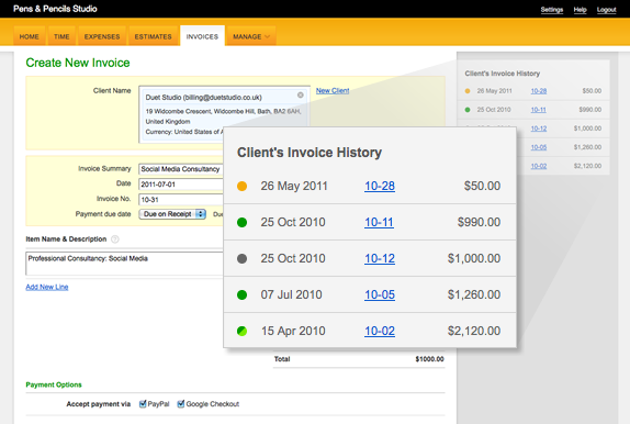 New CurdBee Feature: Client Invoice History – Vesess